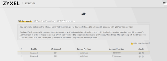 Voipfone - Trooli broadband router Zyxel EX5601-T0 VoIP setup guide