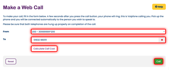 Voipfone - Web Calls